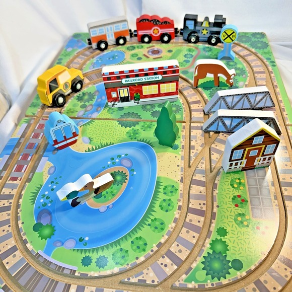 Melissa & Doug | Toys | Melissa Doug Wooden Takealong Tabletop Railroad ...
